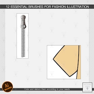 12 Essential Illustrator Brushes for Fashion Illustration. Vectors ...