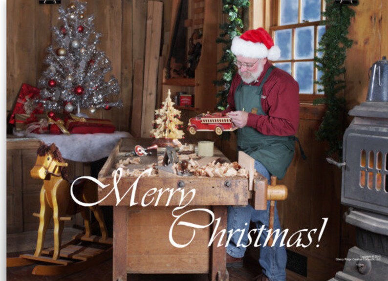 Santa's Workshop Toymaking - Merry Christmas! (poster) - Etsy