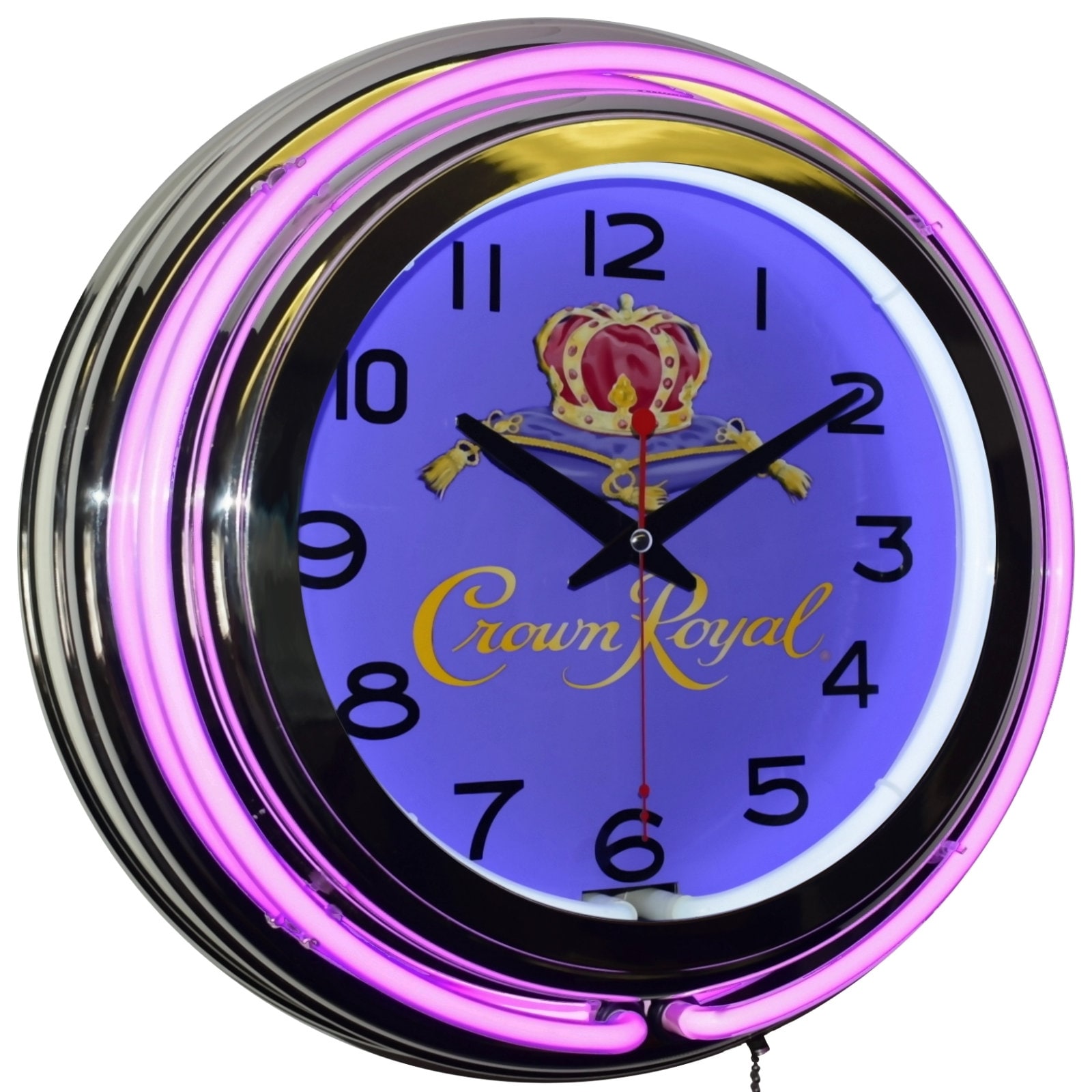 Crown Royal Whisky Purple Double Neon Bar Clock - Etsy
