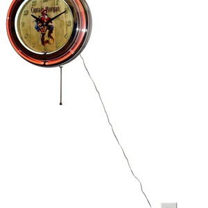 Captain Morgan Original Spiced Rum Orange Double Neon Bar Clock - Etsy