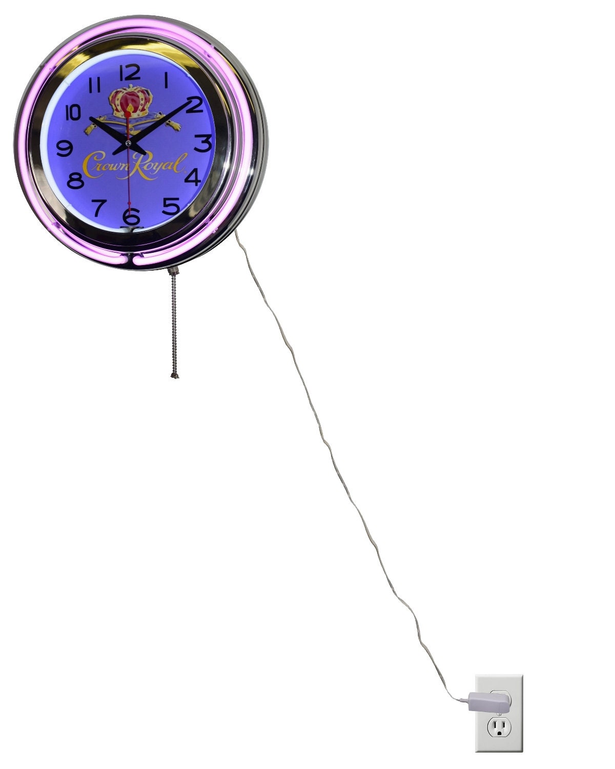 Crown Royal Whisky Purple Double Neon Bar Clock - Etsy