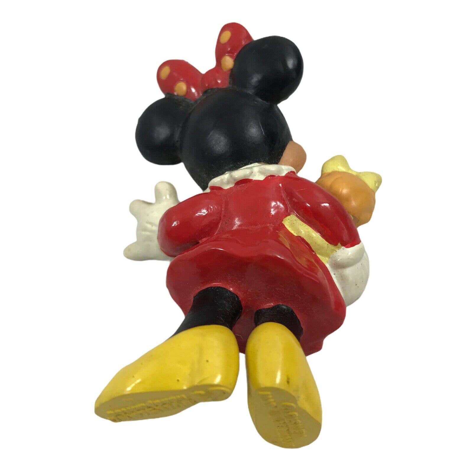 Vintage Disney Minnie Mouse PVC Figure Holding Doll Bullyland Germany ...