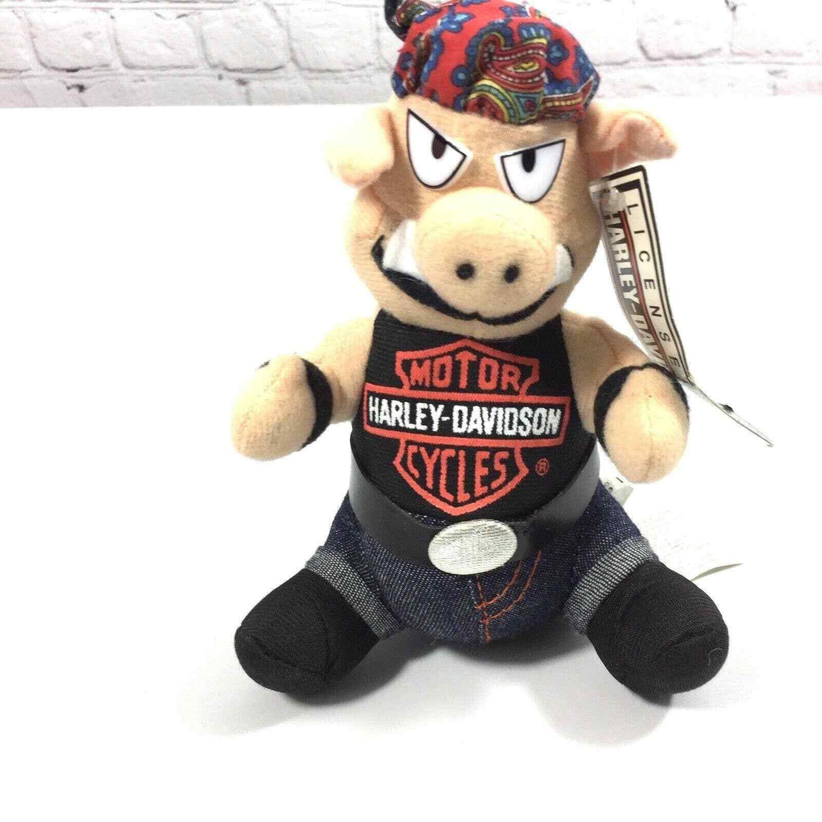 Harley Davidson Motorcycle Pig Plush Stuffed Animal 1993 Play by Play ...
