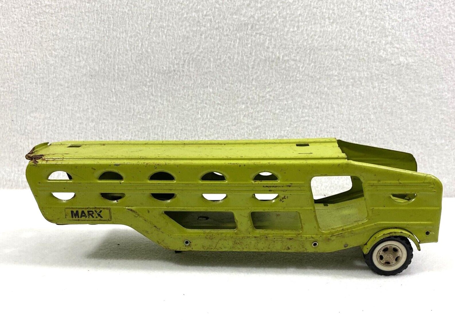 Vintage Marx Car Carrier Auto Hauler Transport Trailer Lime Green Made ...