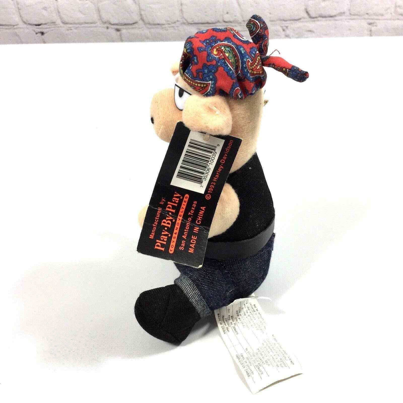 Harley Davidson Motorcycle Pig Plush Stuffed Animal 1993 Play by Play ...