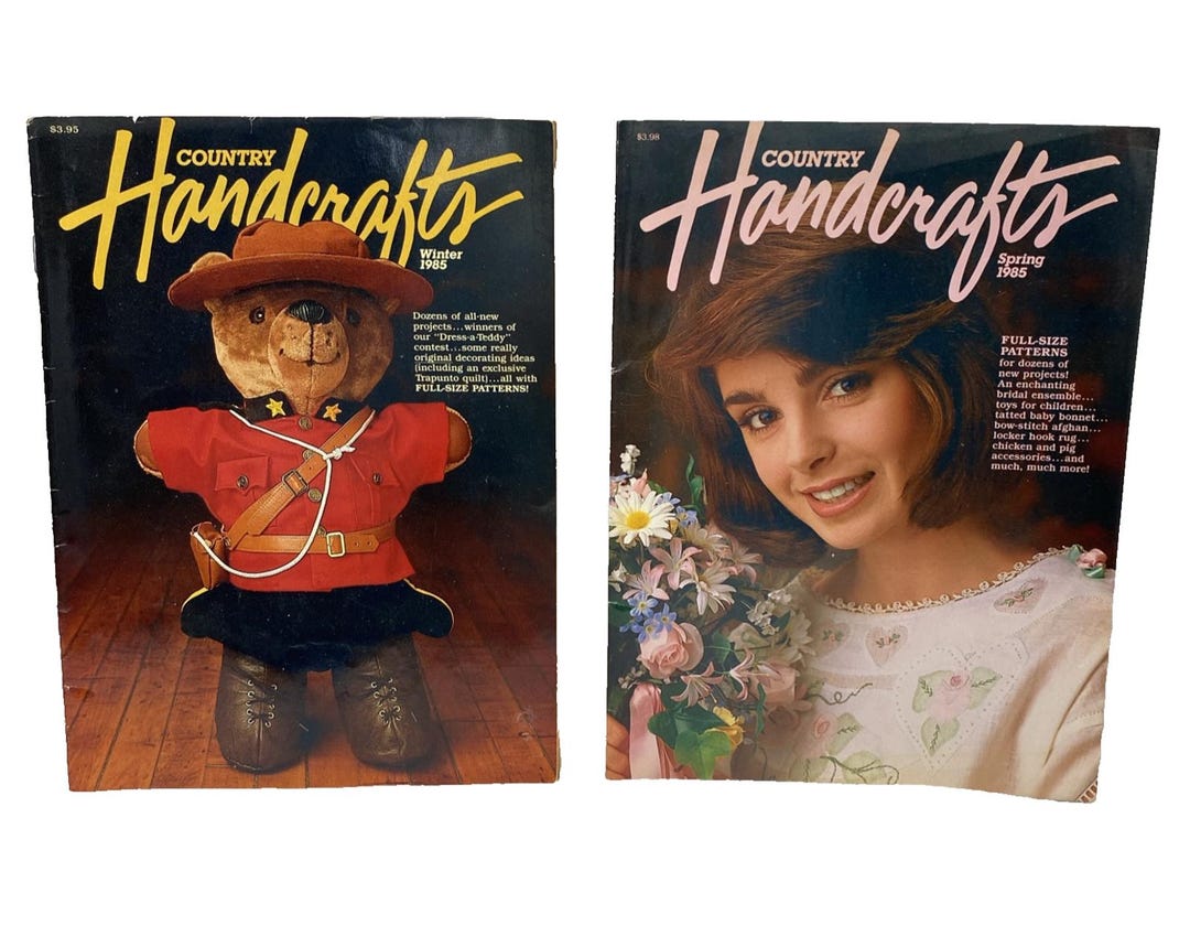 2 Vintage 1985 Country Handcrafts Magazines Craft Patterns & Hobby ...