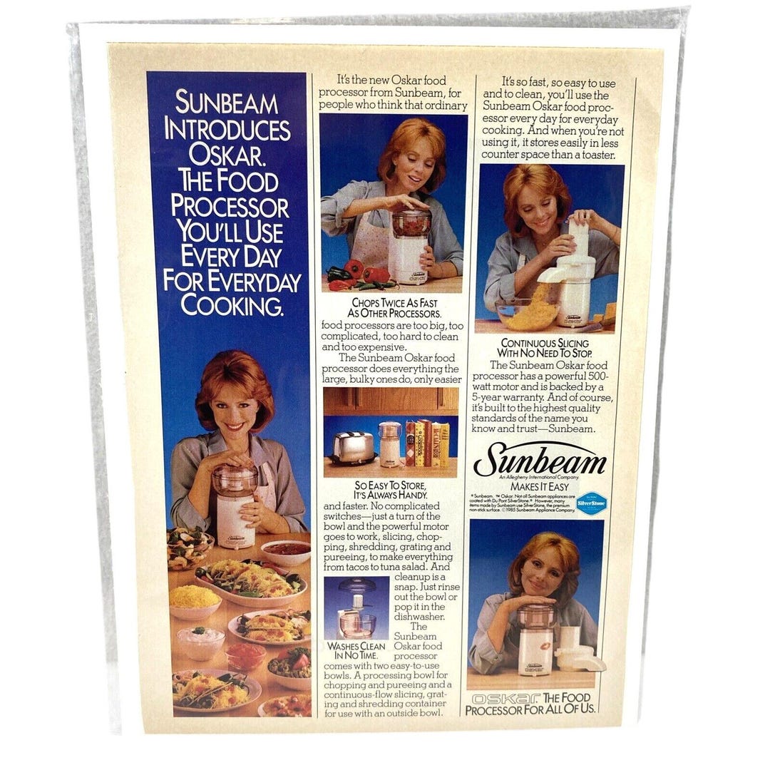 Vintage Print Ad 80's Sunbeam Oskar Genuine Magazine Advertisement ...