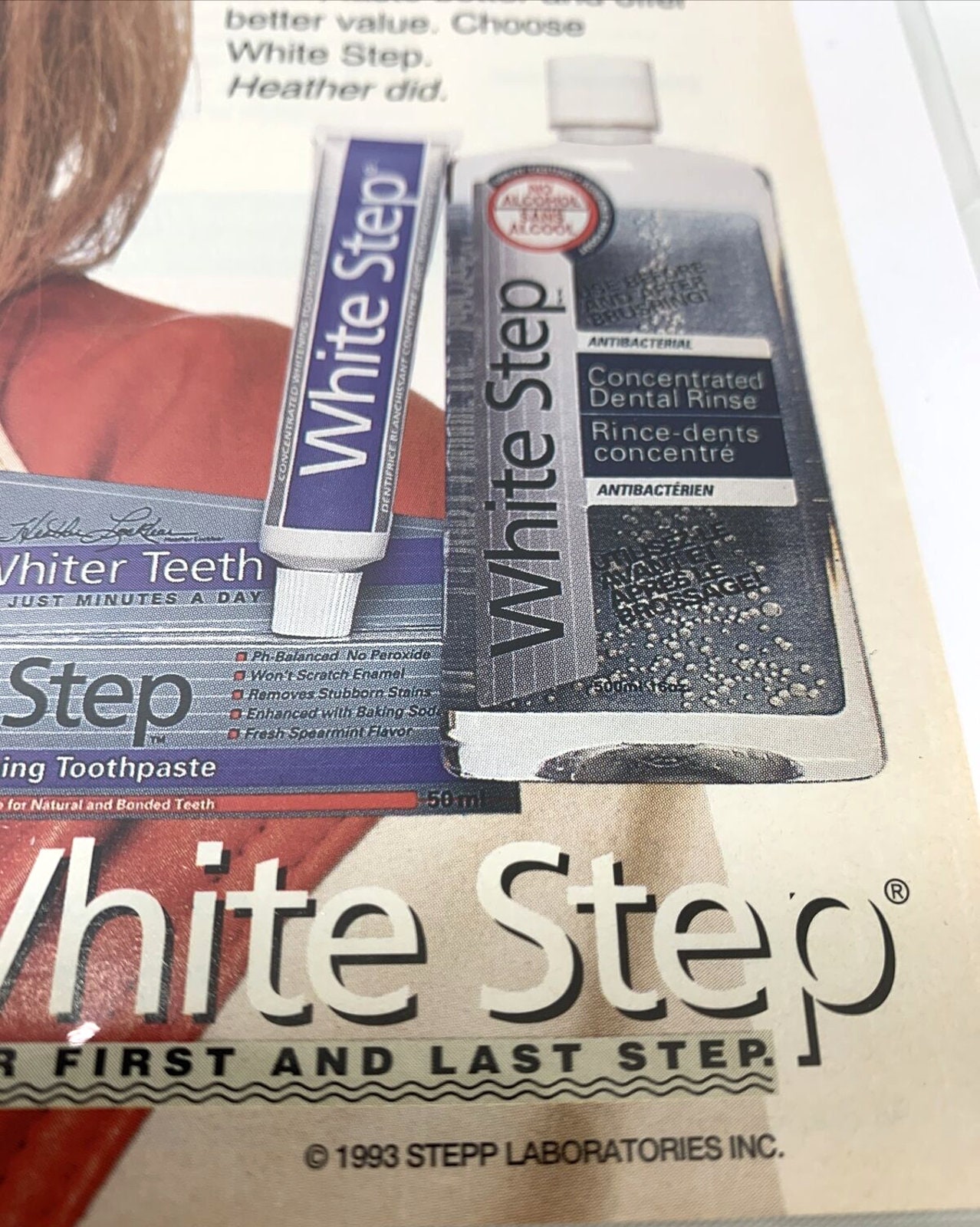Vintage 1993 Print Ad Heather Locklear White Step Genuine Magazine ...