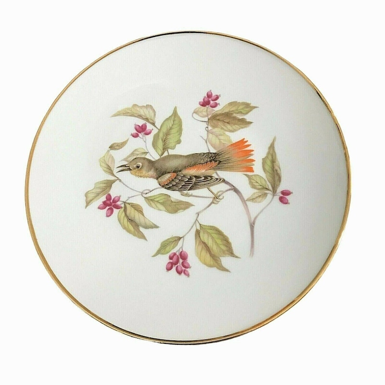 Vintage Debra Germany Bavaria Bird Plate Gold Rim Pattern 6496-51 Home ...