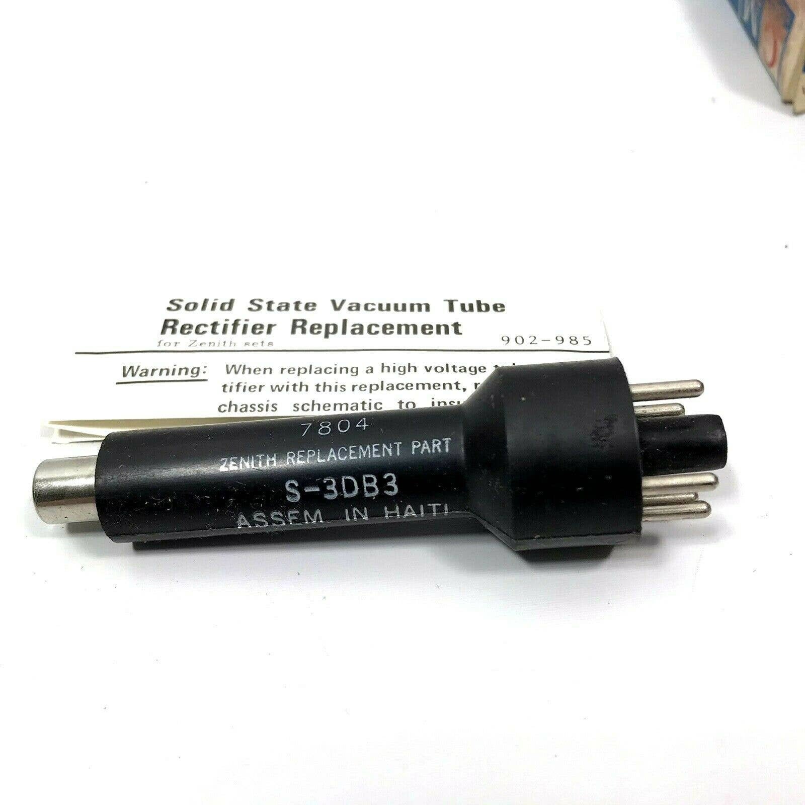 Zenith Solid State Rectifier Vacuum Tube Replacement S-3DB3 Untested ...