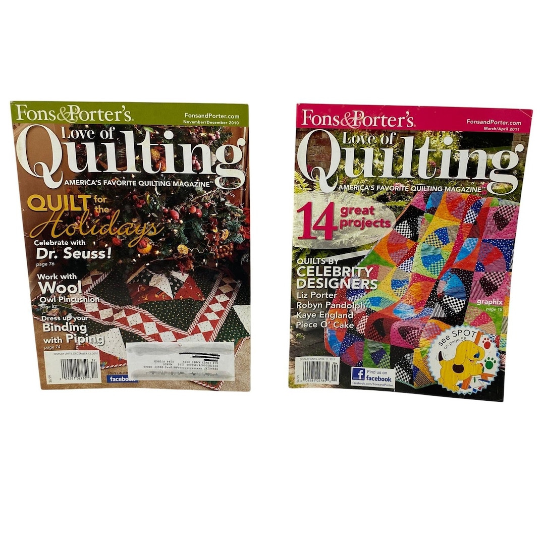 2 Love of Quilting Magazines Nov Dec 2010 & March April 2011 Quilt ...