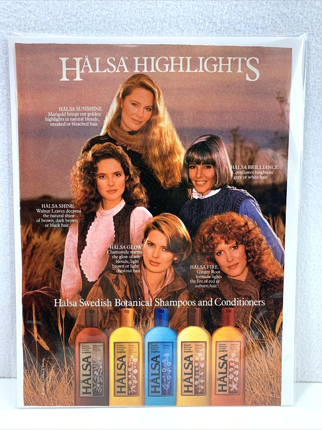 Vintage 1985 Print Ad Halsa Highlights Genuine Magazine Advertisement ...