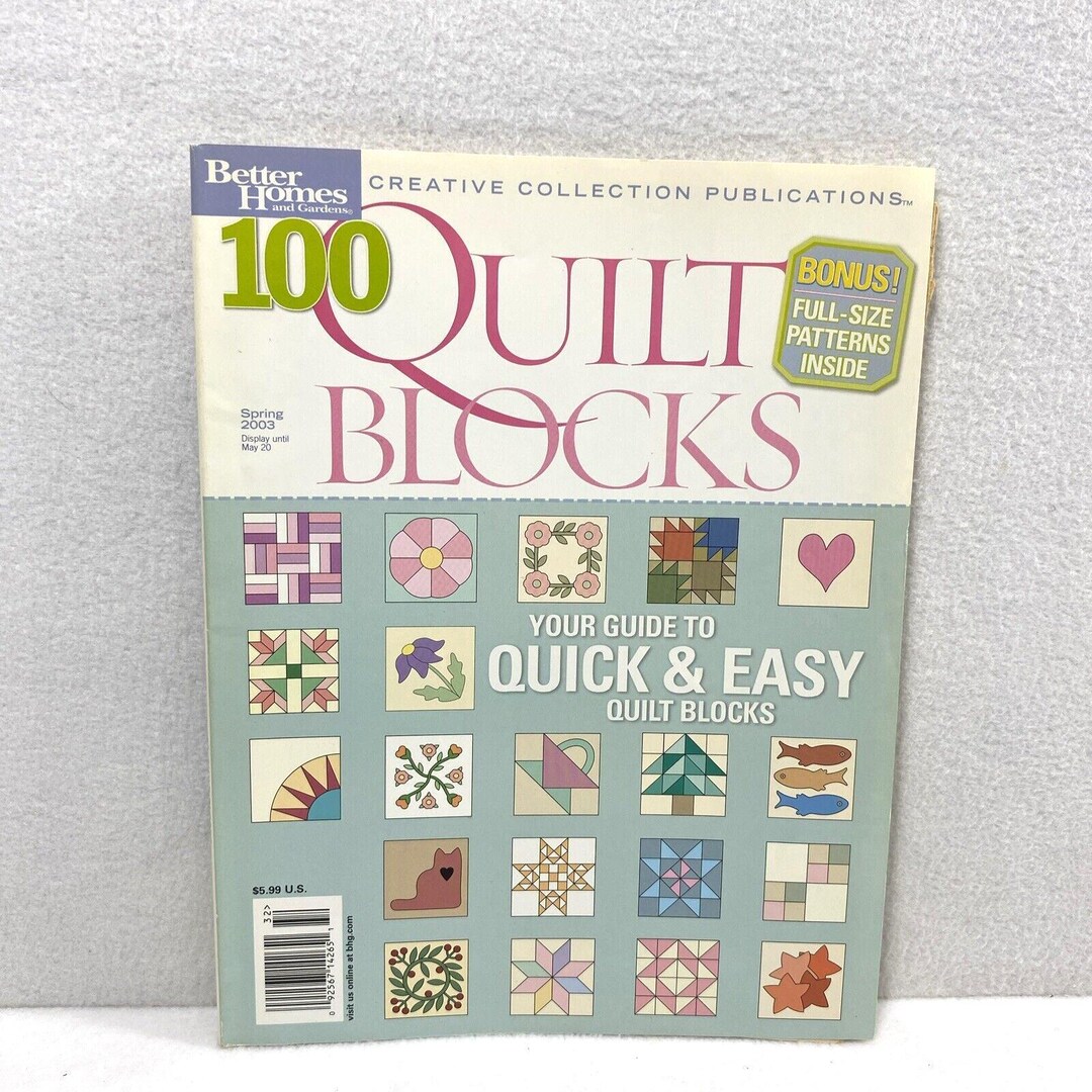 100 Quick Blocks Magazines Spring 2003 Vintage Quilt Patterns - Etsy