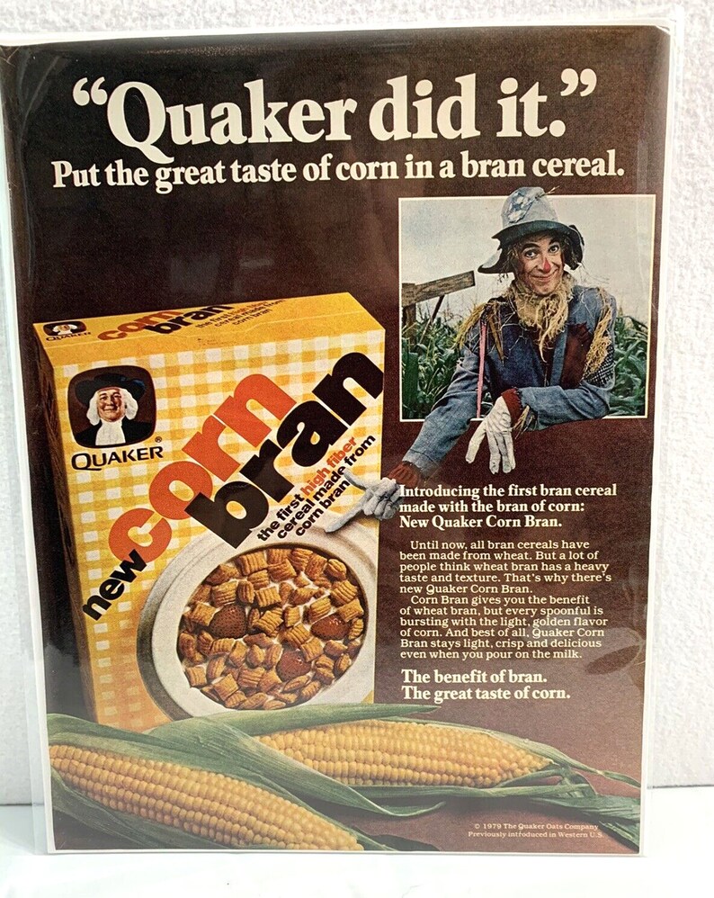 Vintage 1979 Quaker Cereal Genuine Magazine Advertisement Print Ad ...
