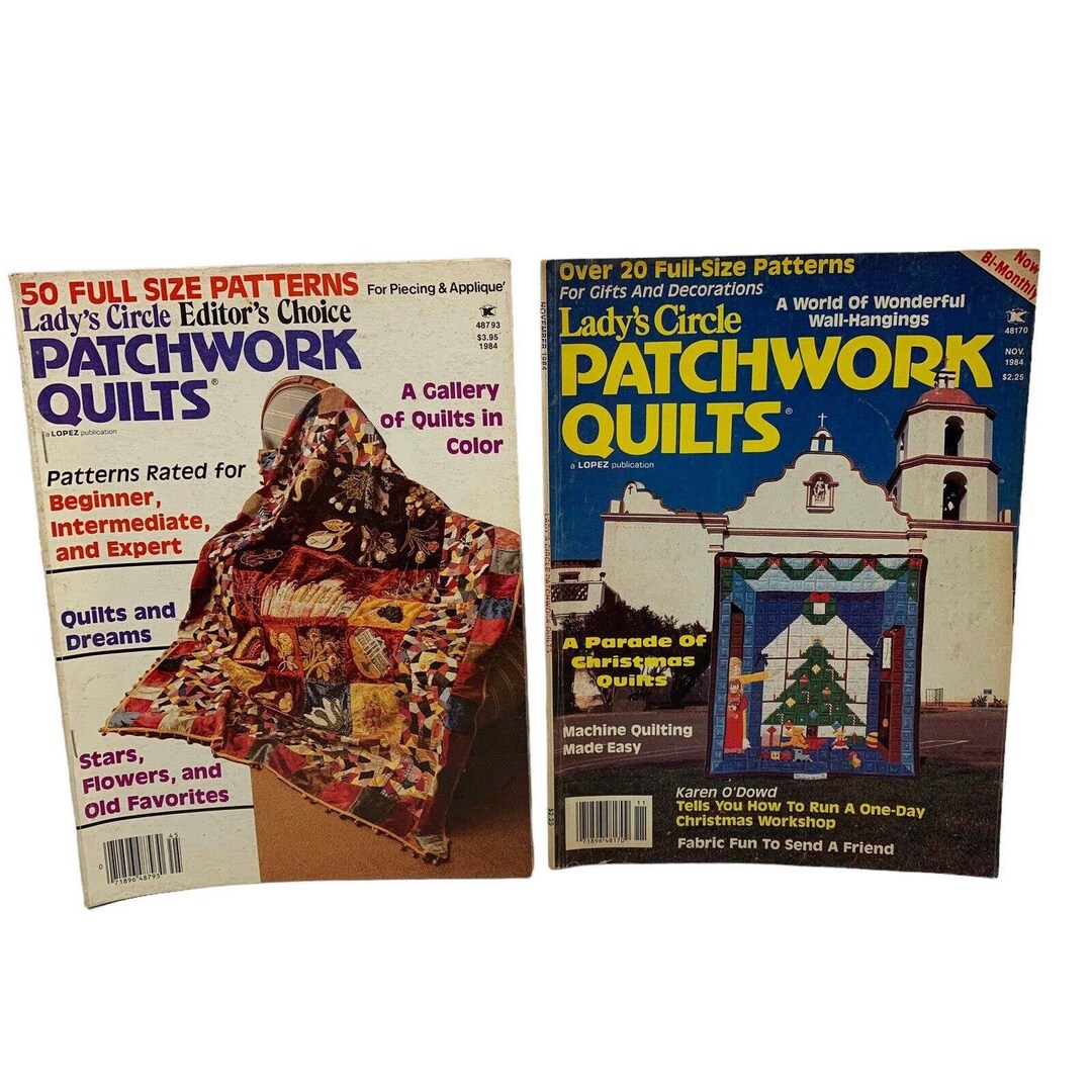 2 Lady's Circle Patchwork Quilts Magazines Winter & Nov 1984 Vtg Quilt ...