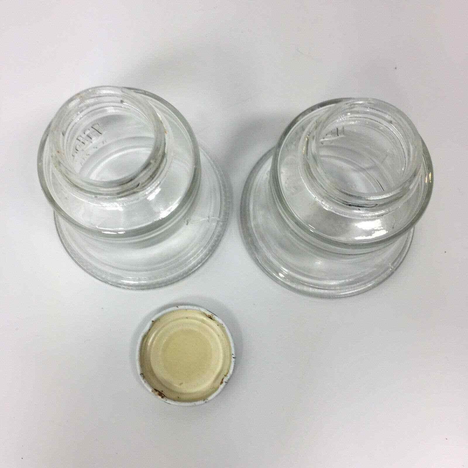 2 Vintage Liberty Spanish Olives 1776-1976 Glass Bell Shaped Jars One ...