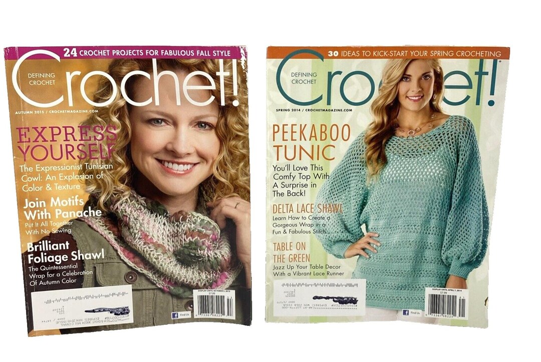 2 Defining Crochet Magazines Autumn 2015 & Spring 2014 Patterns Shawl ...