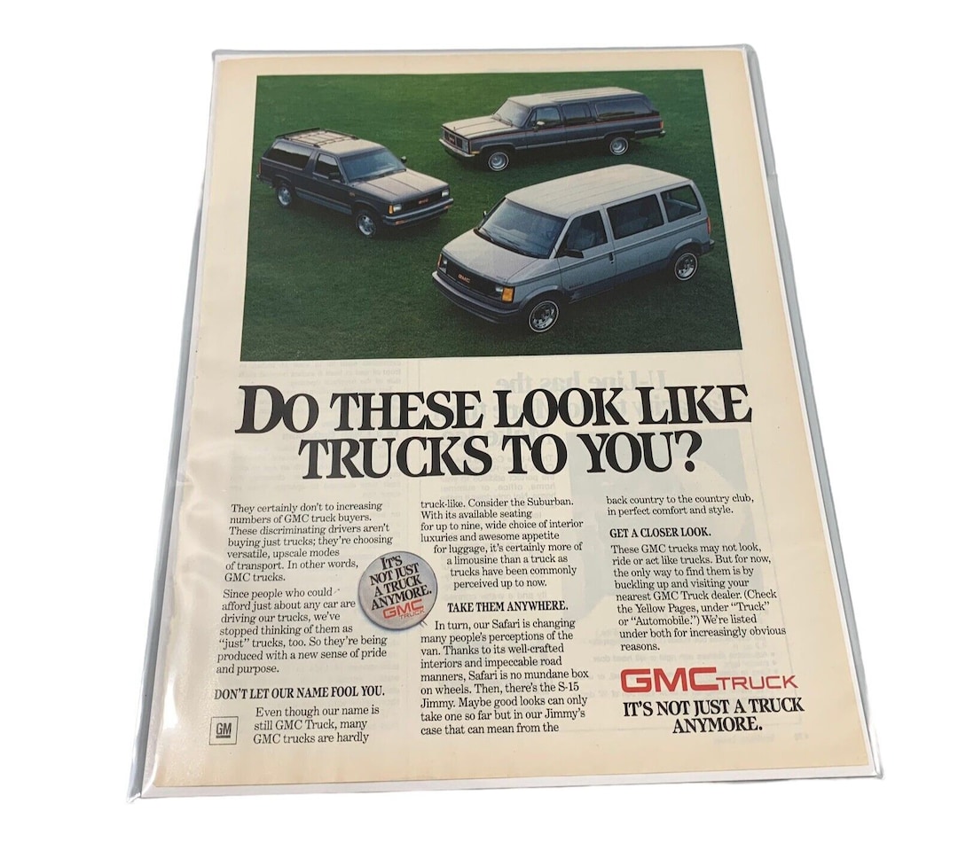 Vintage 1987 GMC Truck Genuine Magazine Advertisement Print Ad Ephemera ...