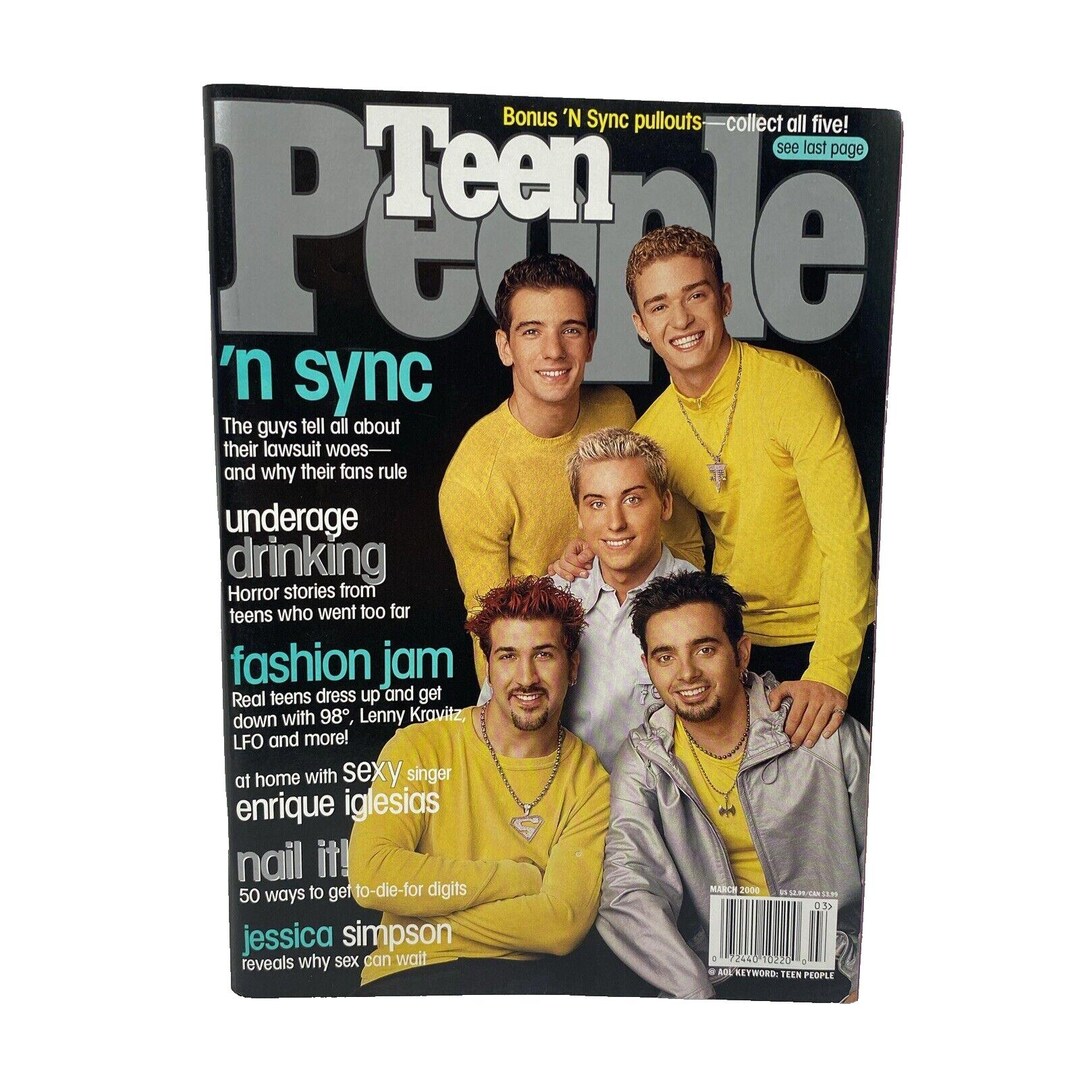 Vtg 2000 Teen People Magazine Nsync Underage Drinking Fashion Enrique ...