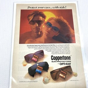Vtg 1985 Print Ad Coppertone Opti-ray Genuine Magazine Advertisement ...
