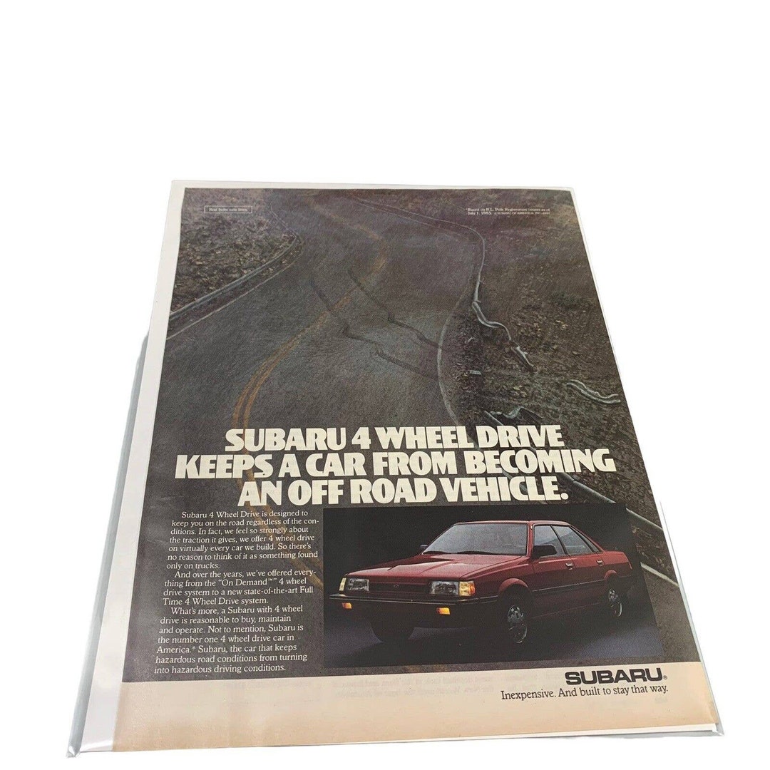 Vintage 1987 Subaru Car Genuine Magazine Advertisement Print Ad ...