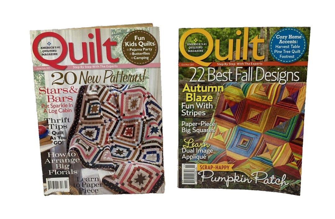 2 Quilt Magazines June/july and Oct/nov 2011 Quilt Patterns - Etsy