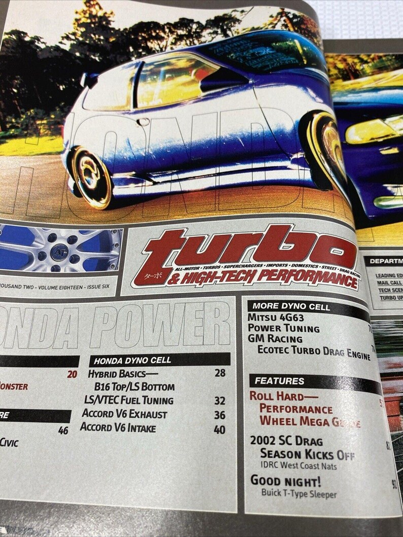 Turbo & High Tech Performance Magazine June 2002 Cars Advertisements - Etsy