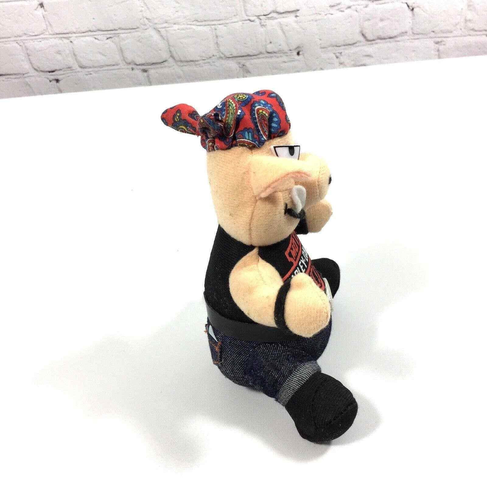 Harley Davidson Motorcycle Pig Plush Stuffed Animal 1993 Play by Play ...