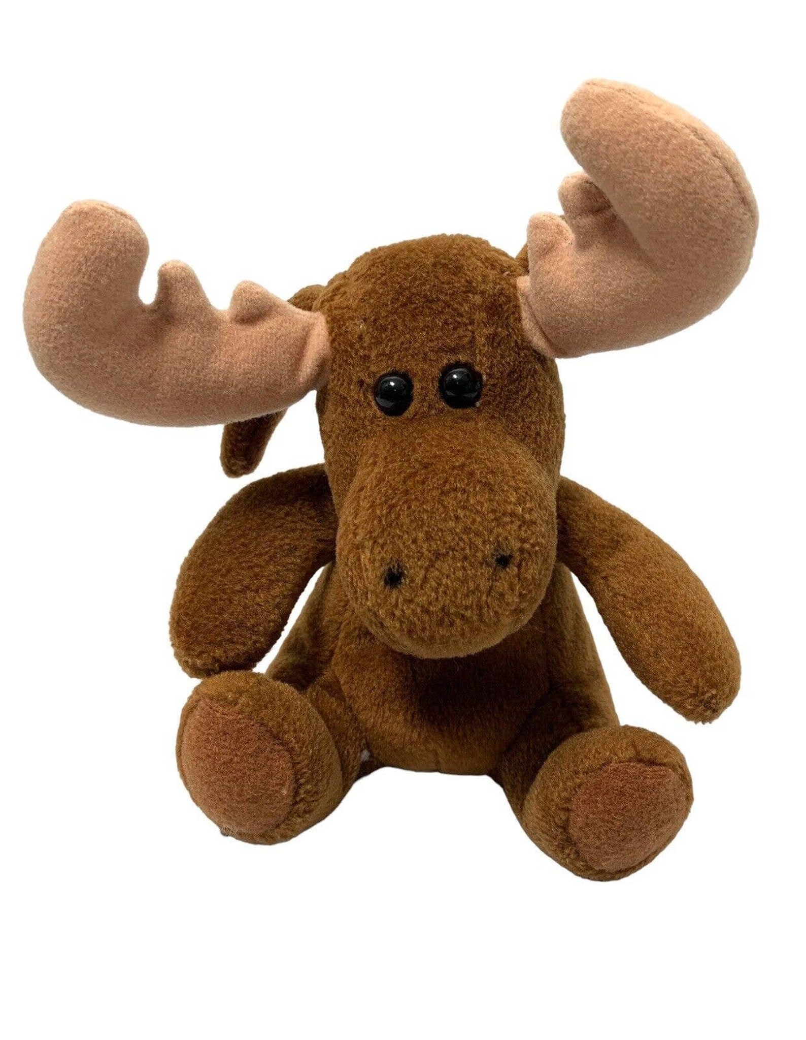 24K Co Beanie Boppers Mikey the Moose Brown Plush Stuffed Animal Toy ...