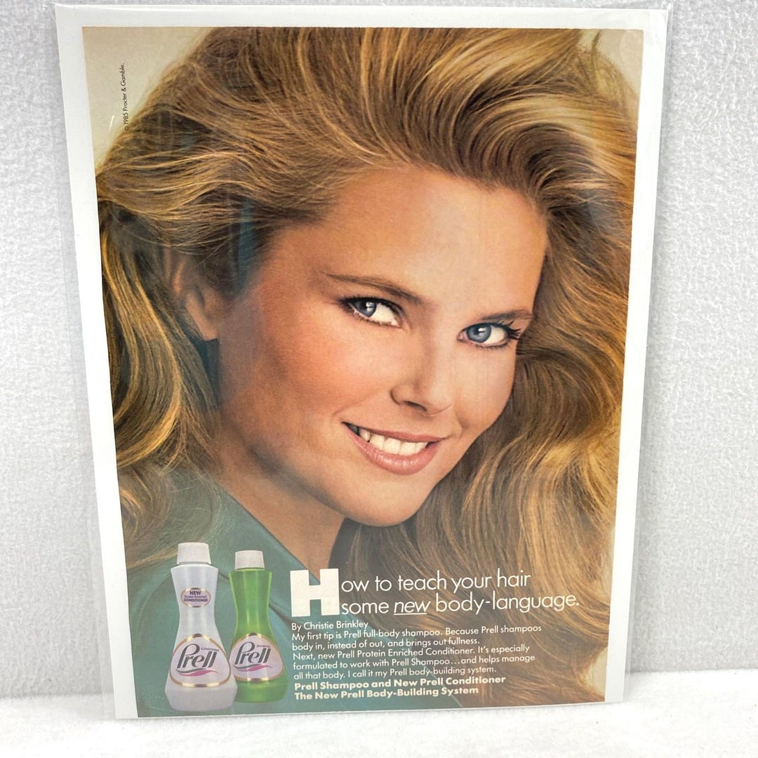 Vtg Print Ad 80's Prell Shampoo Pretty Lady Magazine Advertisement ...