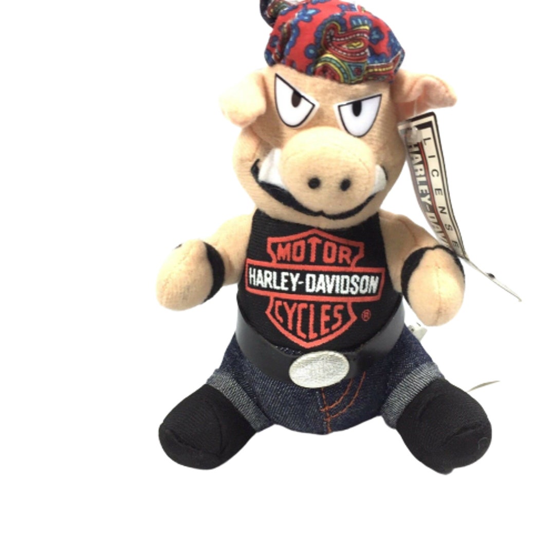 Harley Davidson Motorcycle Pig Plush Stuffed Animal 1993 Play by Play ...