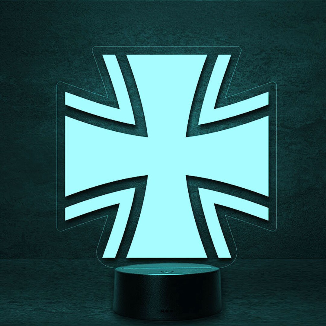 Black Cross Bundeswehr LED Deco, BW Emblem Logo Badge Lamp, Night Light ...