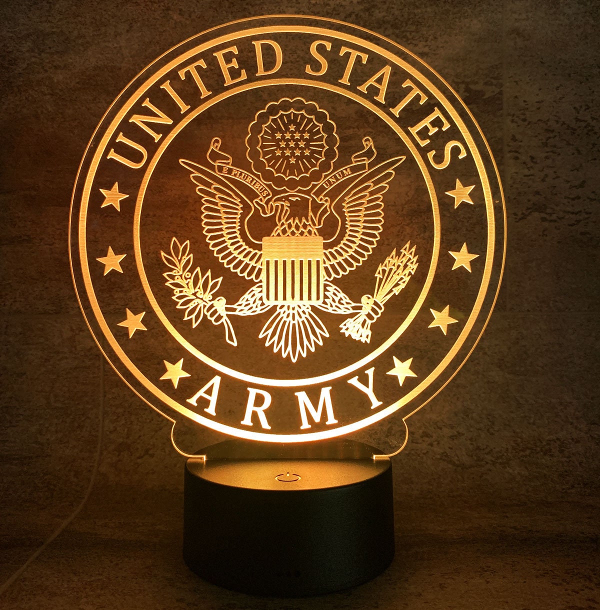 Die United States Army, U.S. Army LOGO LED Lampe, 16 Farben ...