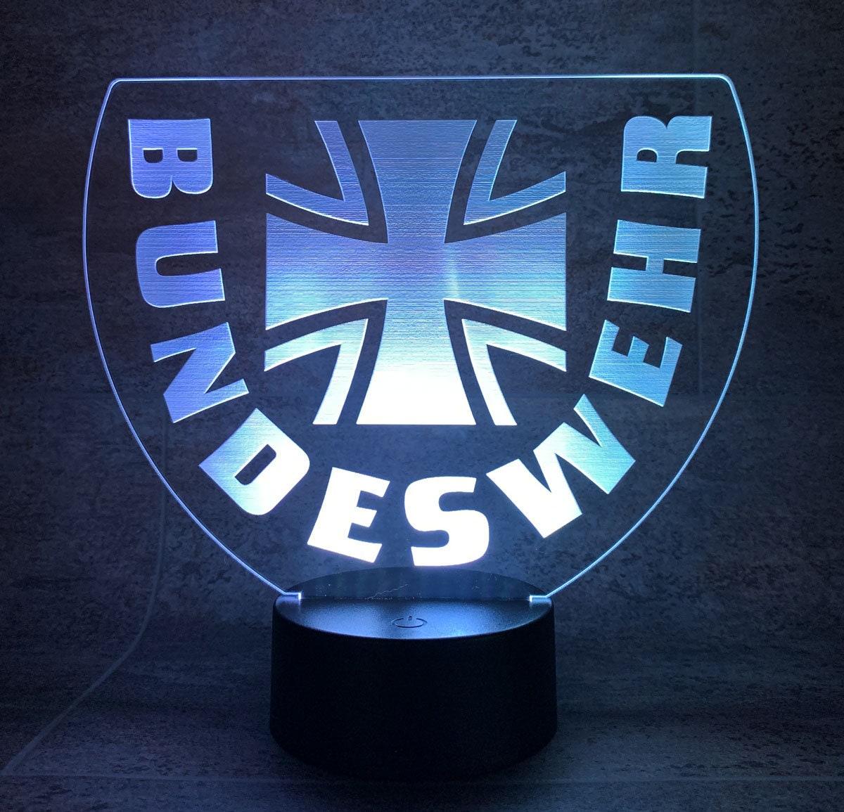 Bundeswehr Logo Wappen Kreuz LED Deko, BW Emblem Logo Abzeichen Lampe ...