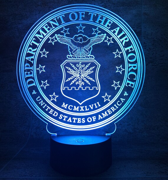 United States Air Force USAF LOGO LED lamp16 colorsremote | Etsy