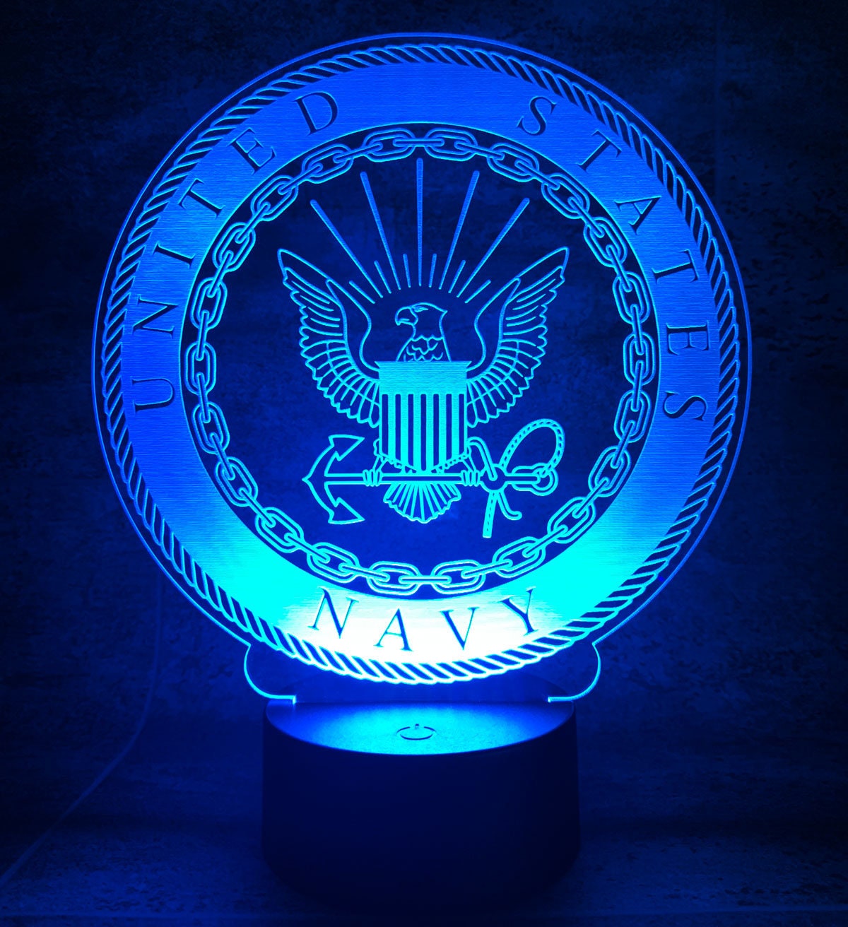 United States Navy, USN LOGO LED Lampe,16 Farben+Fernbedienung - Etsy.de