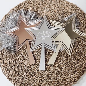 Christmas Tree Topper Star Scandi Christmas Engraved Custom - Etsy