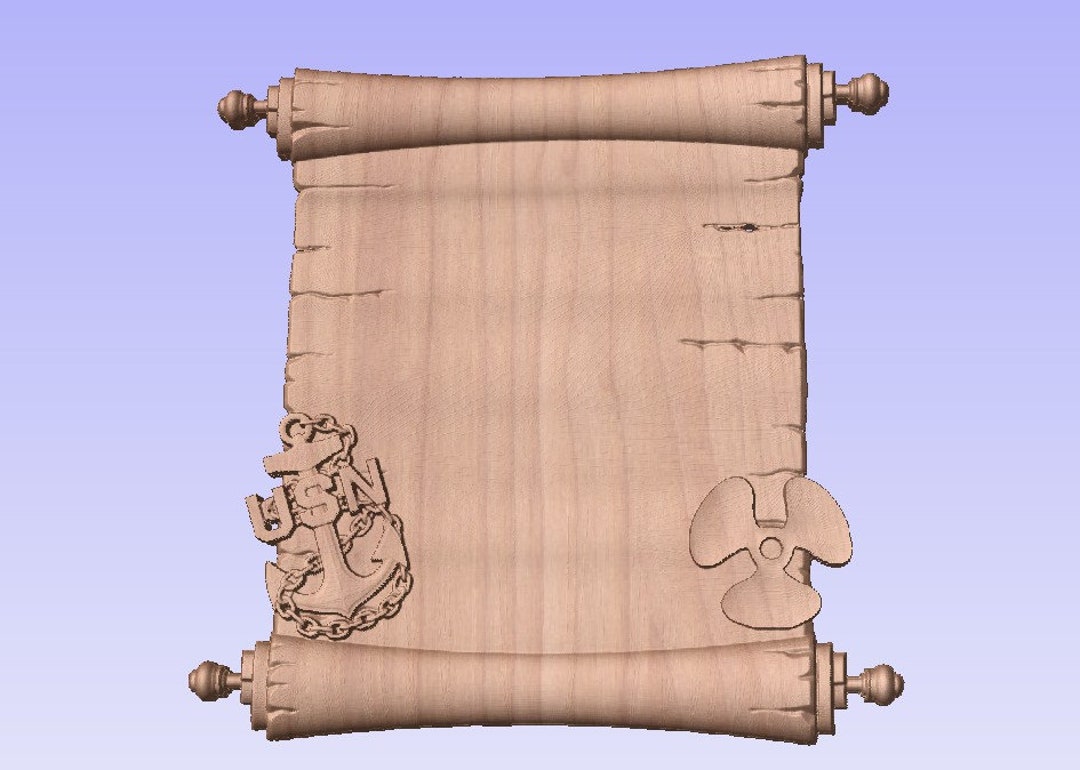 Navy Chief Parchment Scroll STL File. CNC/3D Printing. - Etsy