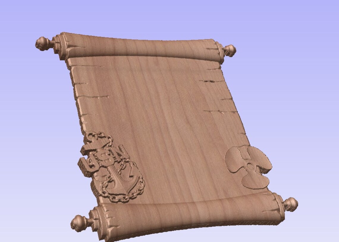 Navy Chief Parchment Scroll STL File. CNC/3D Printing. - Etsy