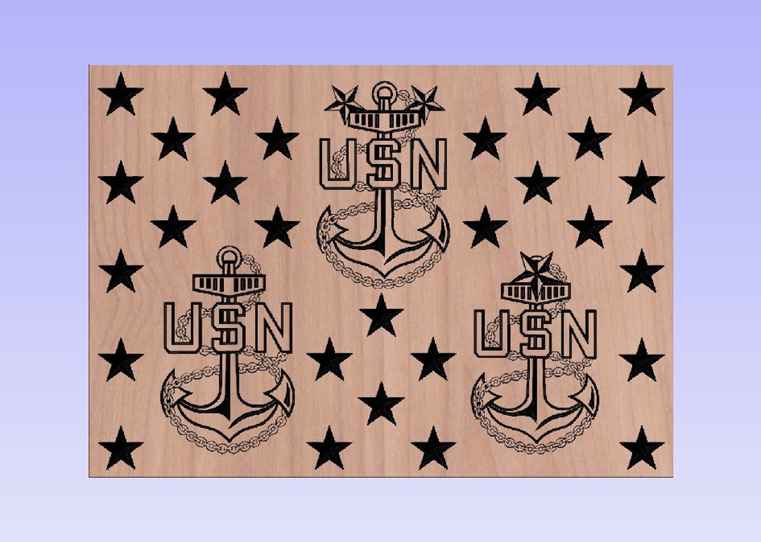 Navy Chief Petty Officer Trio Anchor Flag Union SVG File - Etsy