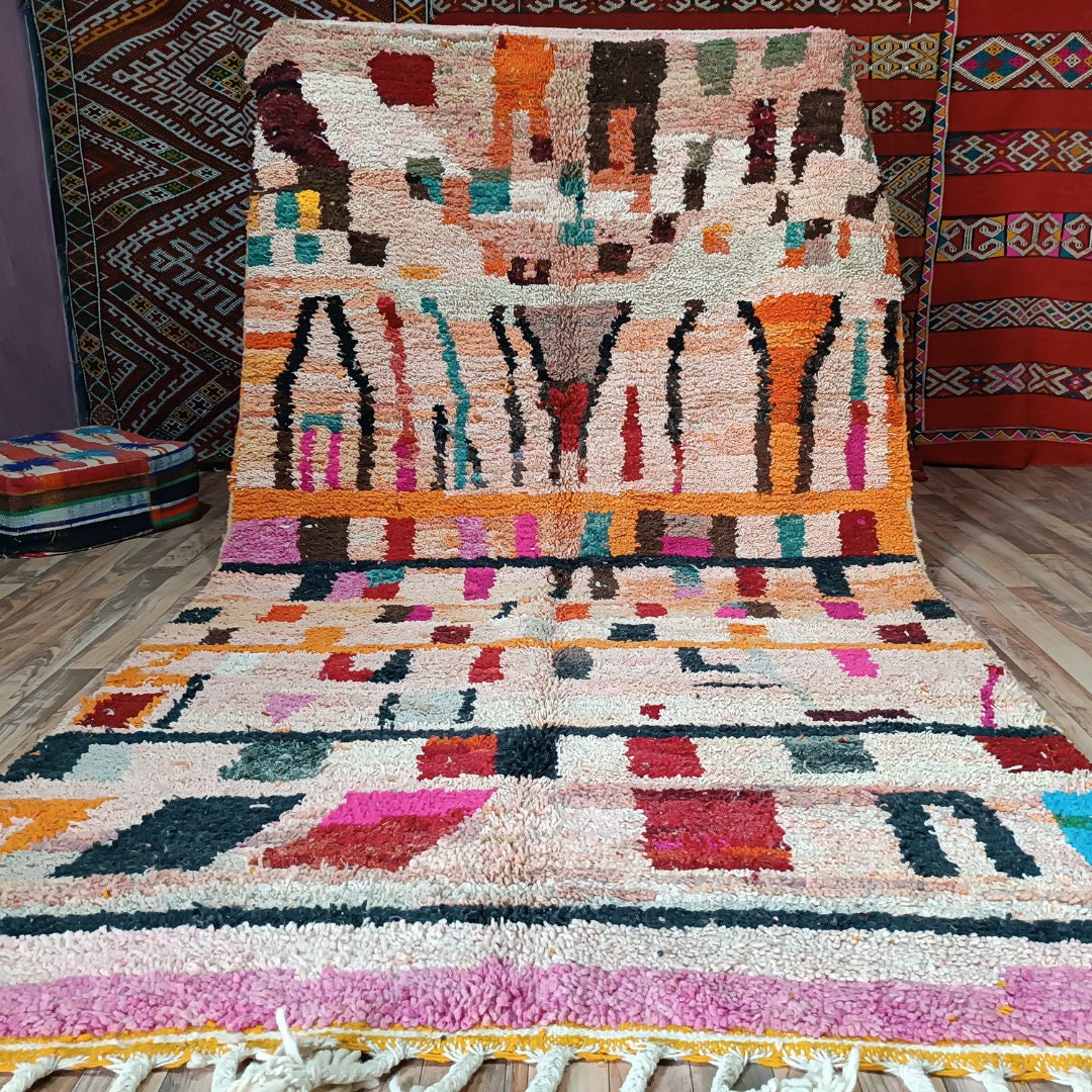 8x10 Berber Rug. Area Rug Bright Colors. Custom Wool Rug . Morcco Rug ...