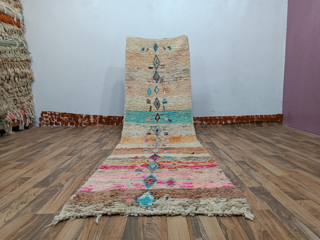 RUNNER RUGS, Boho Moroccan Runner Rugs, Colorful Wool Runner, Moroccan ...