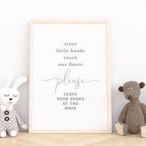 Shoes off Please Printable Wall Art, INSTANT DOWNLOAD, Baby Shower Gift ...