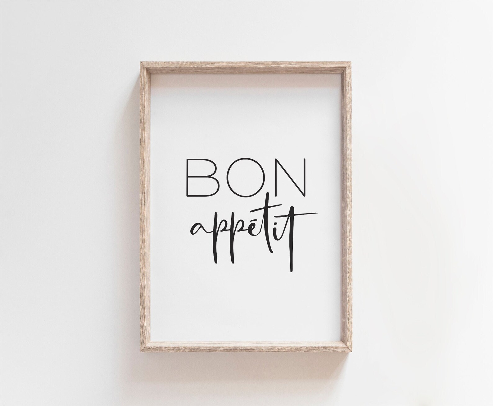 Bon Appetit Bon Appetit Print Bon Appetit Sign Kitchen Wall - Etsy