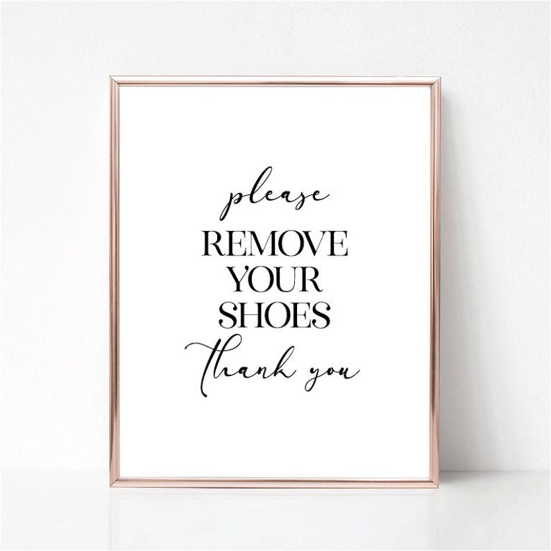 Please Shoes off Sign Printable Poster Take Shoes off - Etsy
