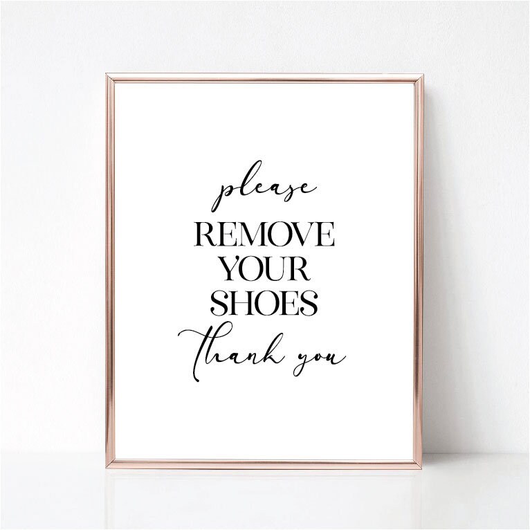 Please Shoes off Sign Printable Poster Take Shoes off - Etsy