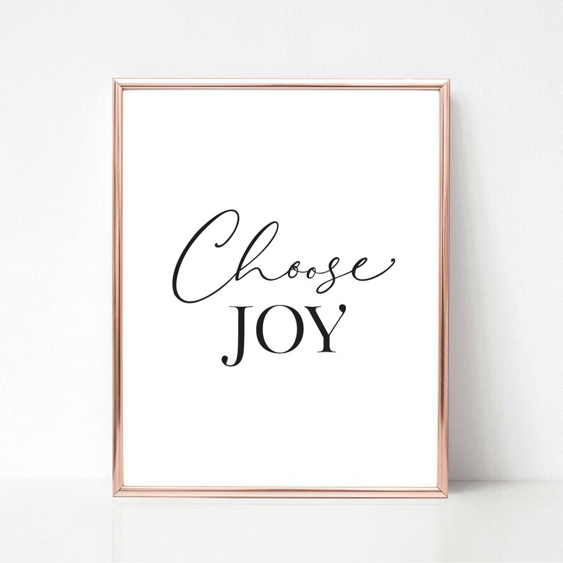 Choose Joy Printable Art Quote Print Wall Art Print Home - Etsy
