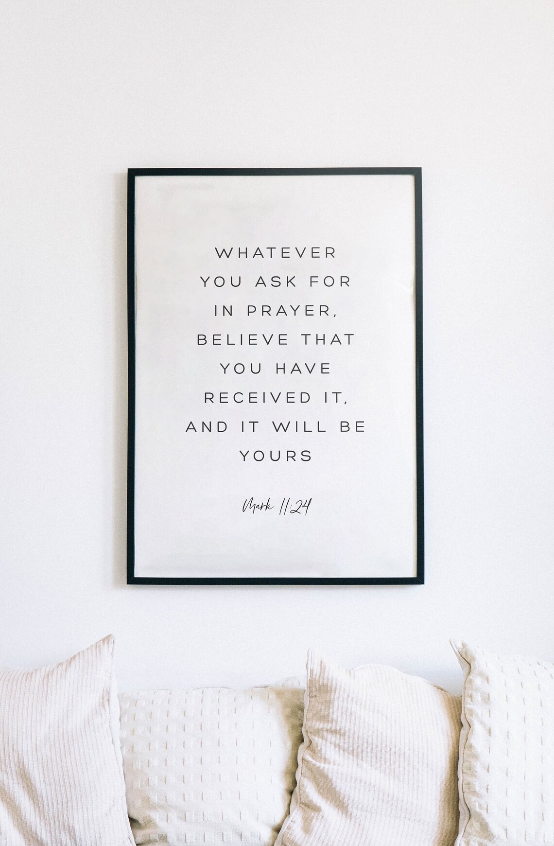 Believe Quote Mark 11:24 Bible Verse Printable Faith Print | Etsy