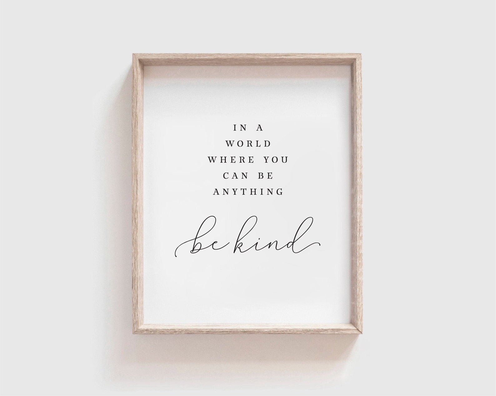 Be Kind Printable Wall Art Be Kind Printable Sign Kindness - Etsy