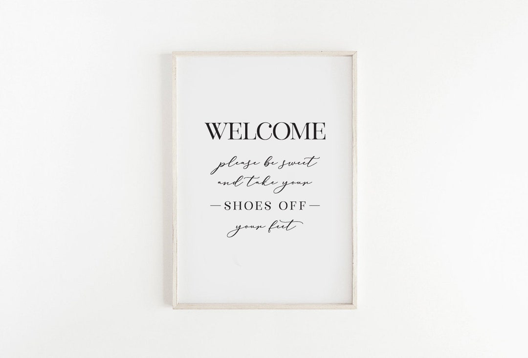 Shoes off Please Printable Poster, Take Shoes off Please, Welcome Sign ...